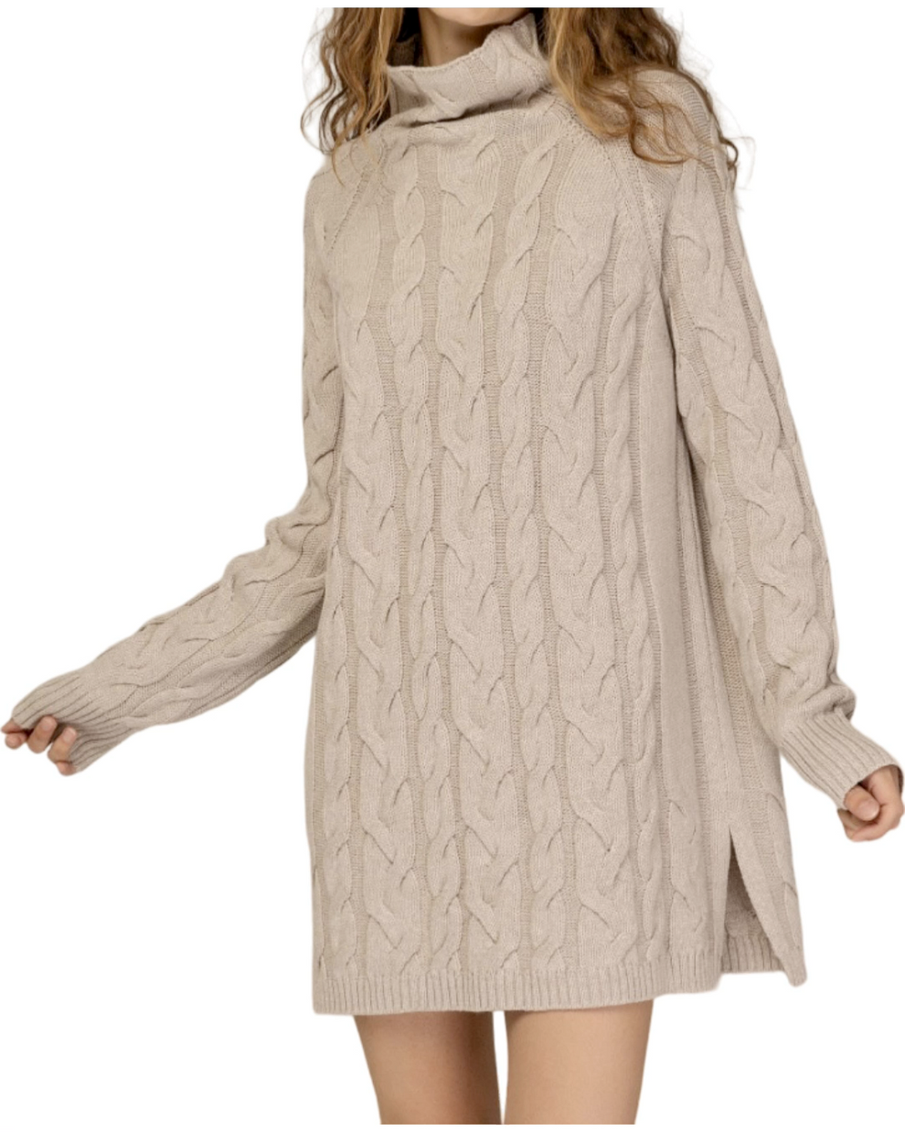 Cable Knit Jumper Dress Cozy & Stylish Knitwear Aalkami London